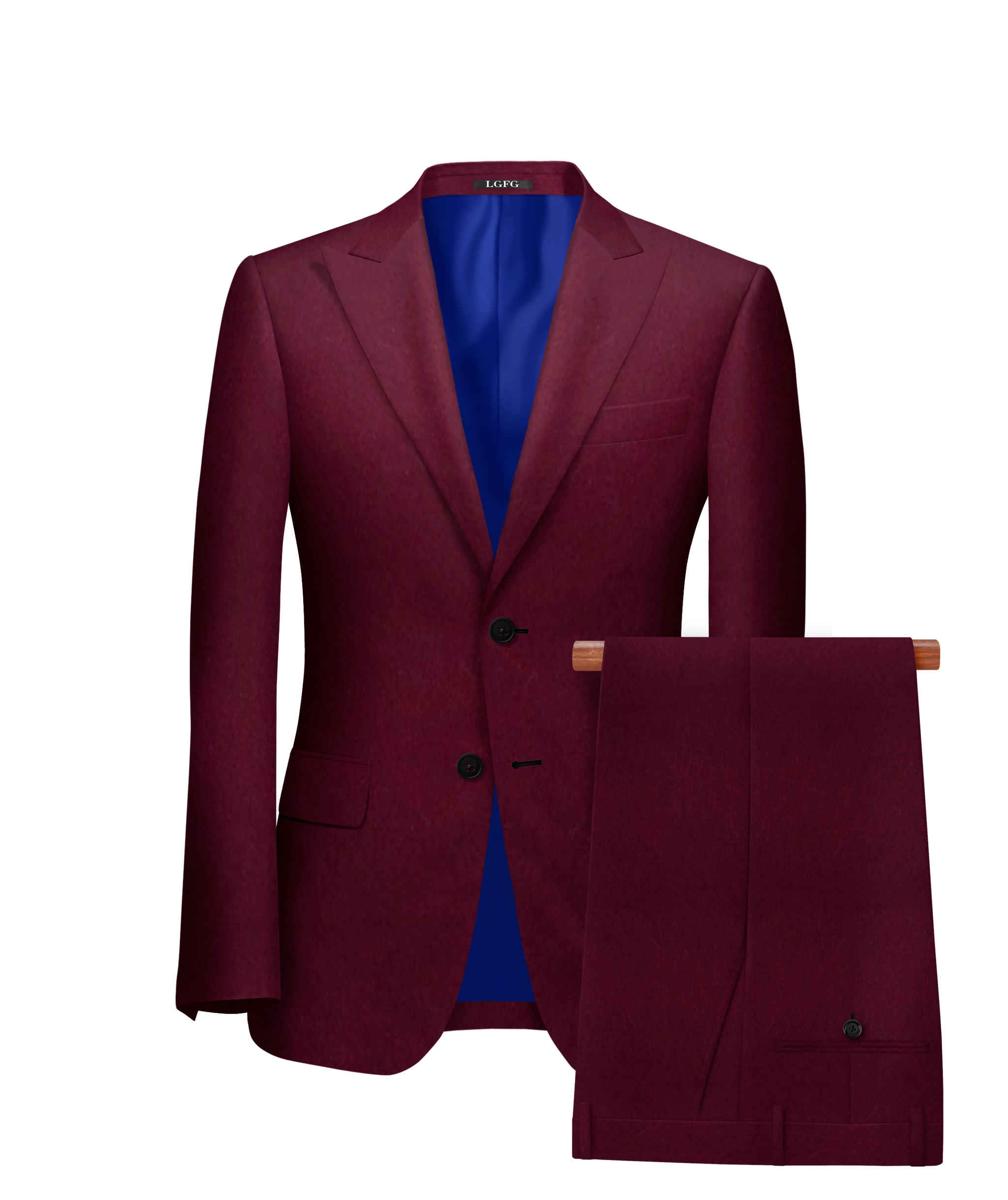 Burgudy Kennedy All-Season, 2 Button Single Breasted LGFG Suit